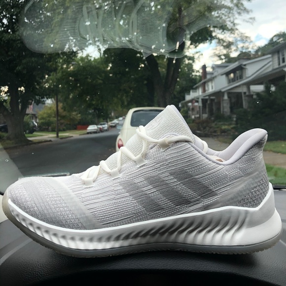 adidas | Shoes | Harden Be X White Silver Basketball Shoe | Poshmark